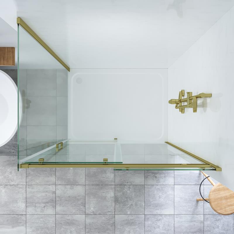 SS20 Brushed Gold Shower Screen 1150x850 Can Suit On 1200x900 Base ...